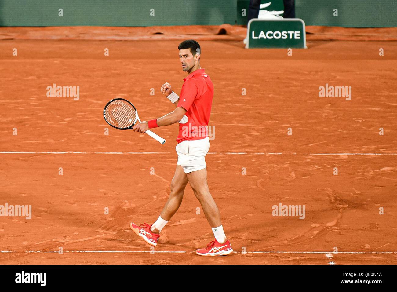 Paris, France. 31st May, 2022. Novak Djokovic of Serbia during the ...