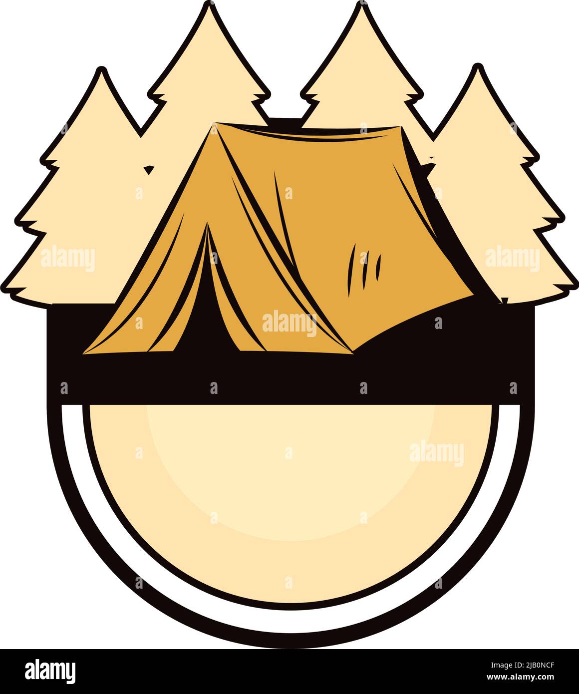camping tent badge Stock Vector Image & Art - Alamy