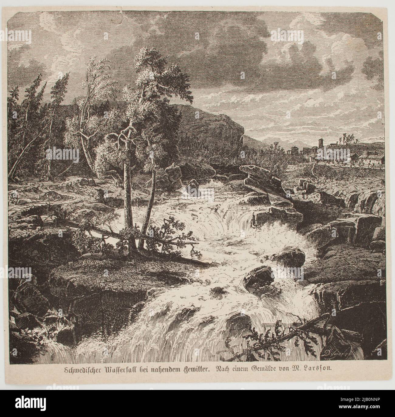 Waterfall in Smalandia according to the image of Marcus Larsson. A clip ...