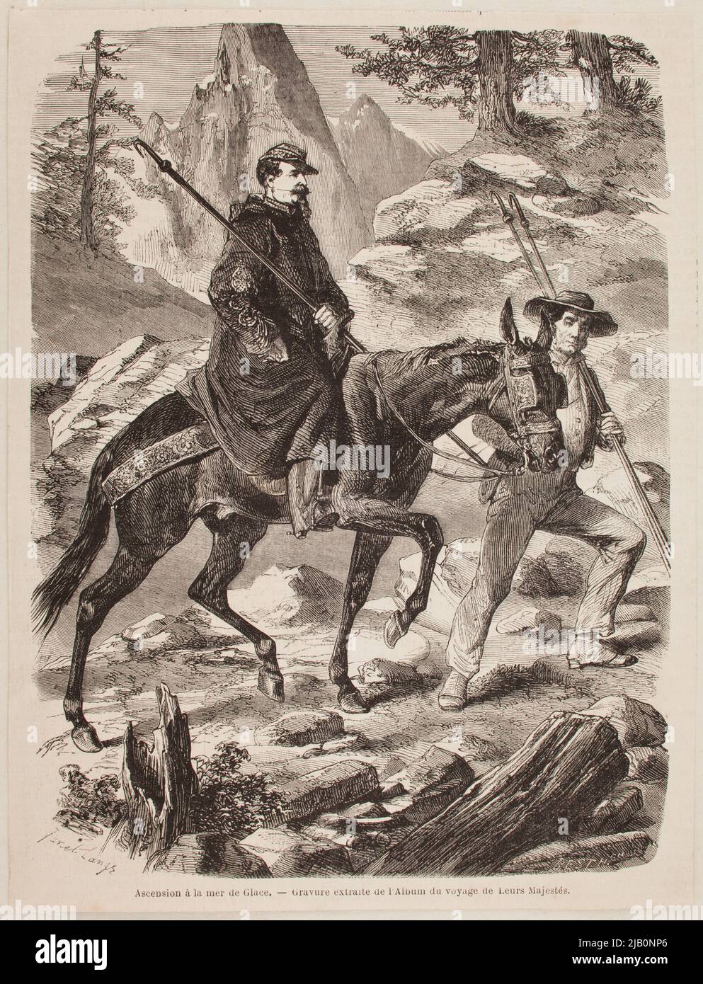 Trip of Emperor Napoleon III and Empress Eugenia to the glacier in ...