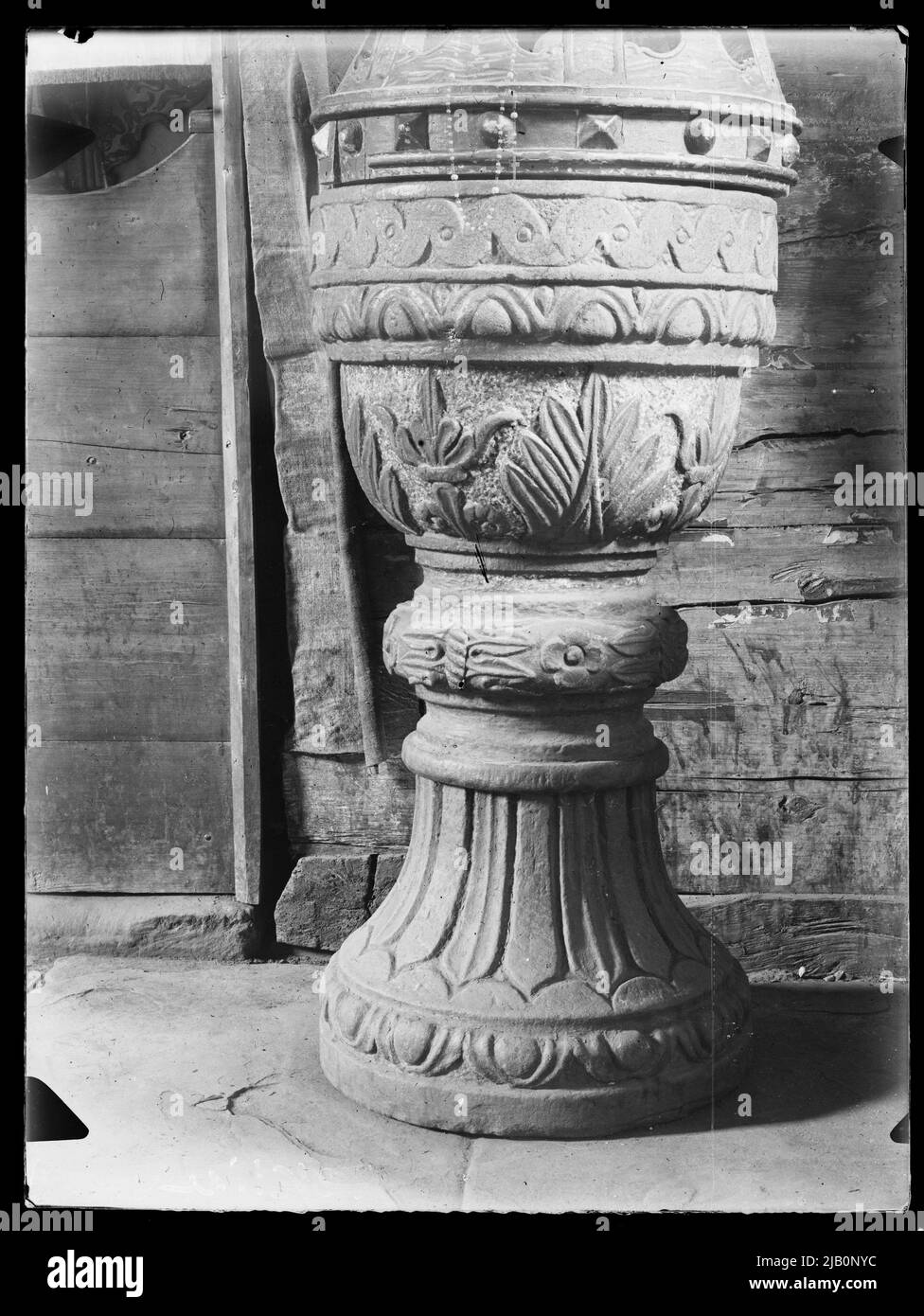 Medieval baptismal font Black and White Stock Photos & Images - Alamy