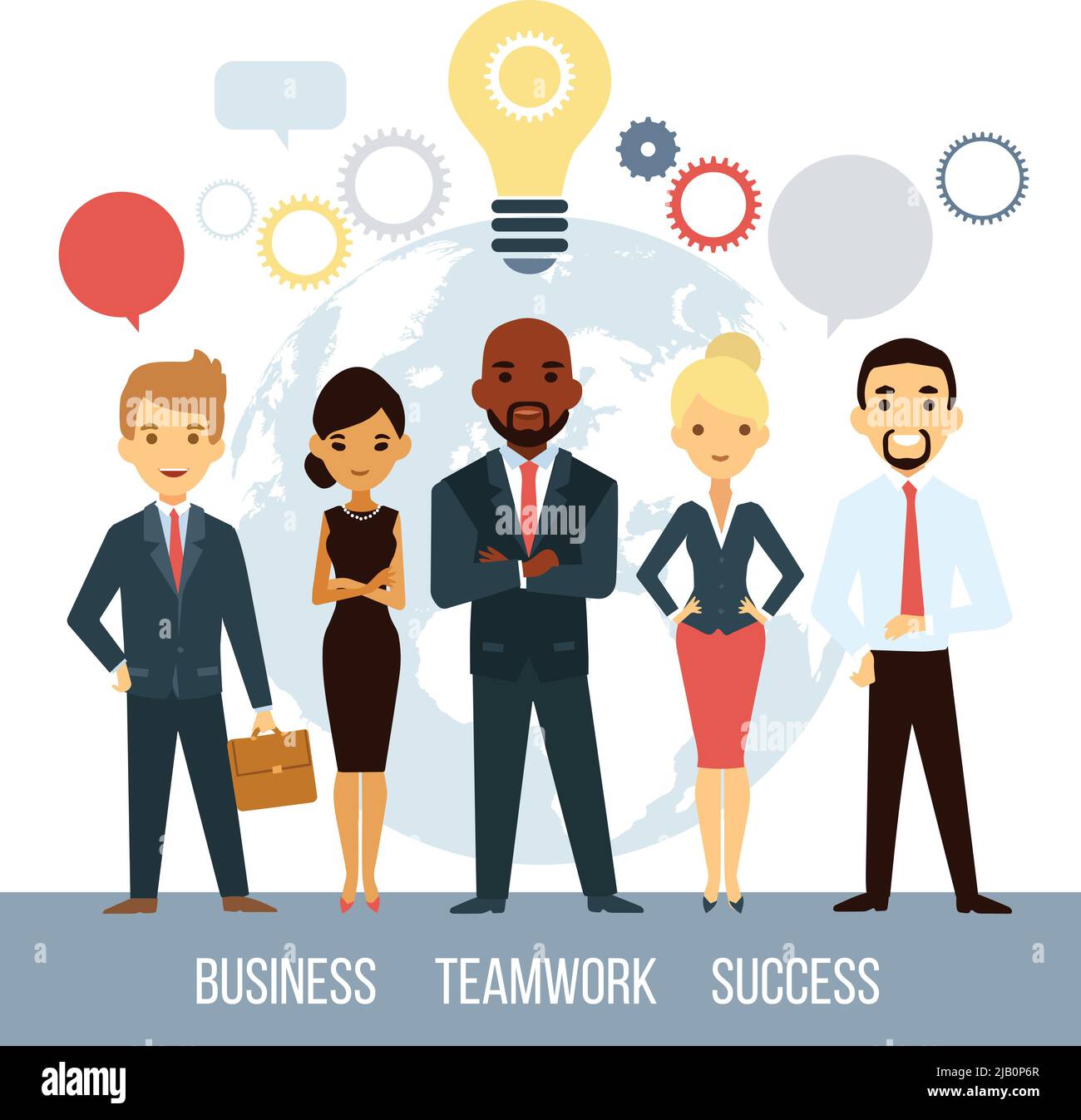 Team professional successful smart Stock Vector Images - Alamy