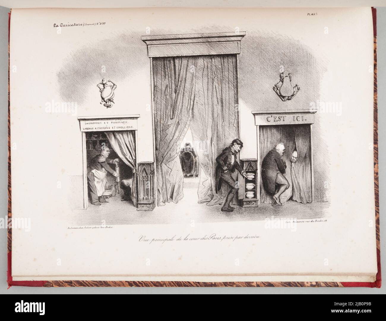 Main view of the Paris Court, taken from behind, the caricature, no 237 ...
