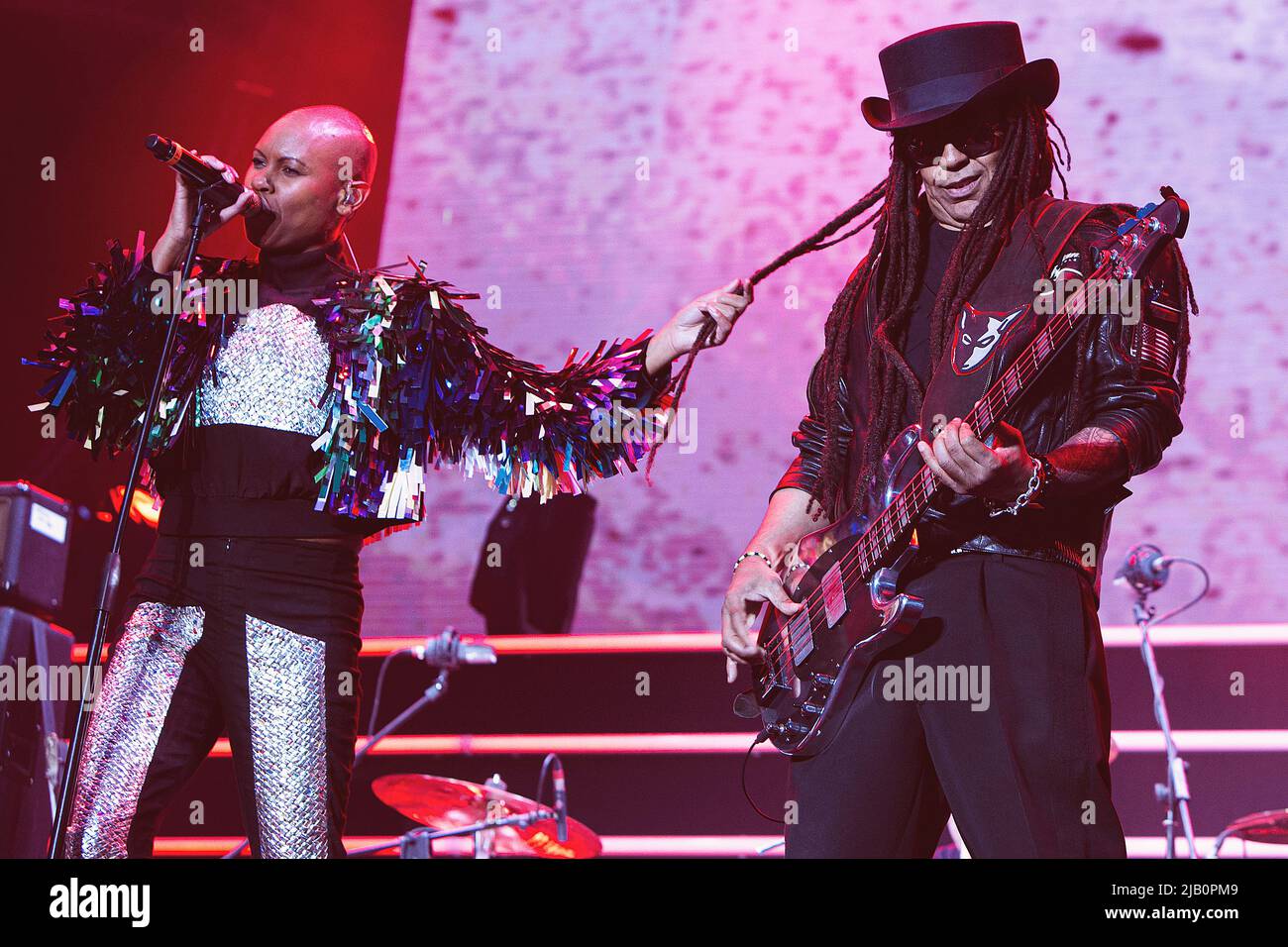 (L-R) Deborah Anne Dyer mononymously by the stage name Skin and Richard ...