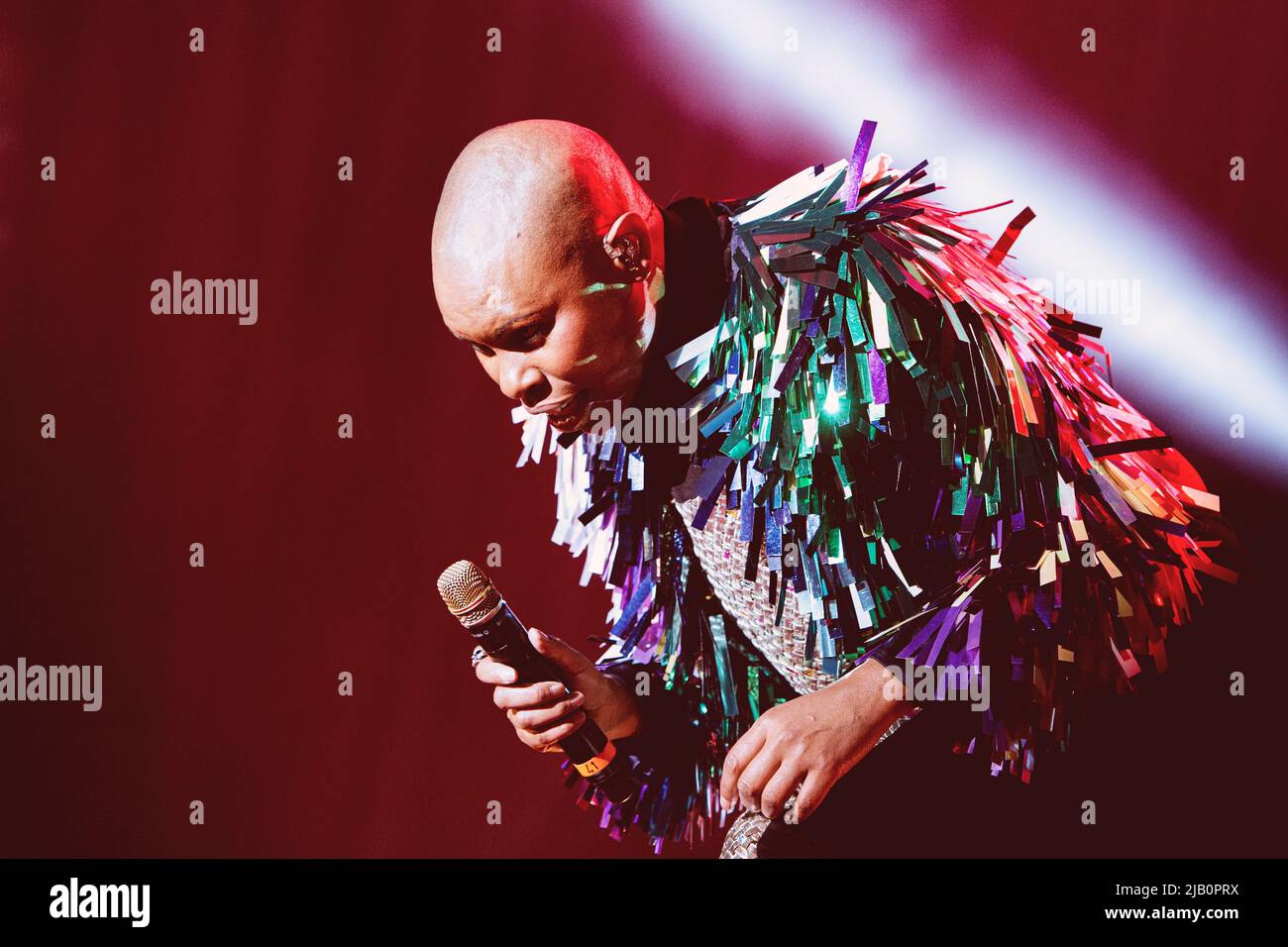 Deborah Anne Dyer mononymously by the stage name Skin performs in Rome ...