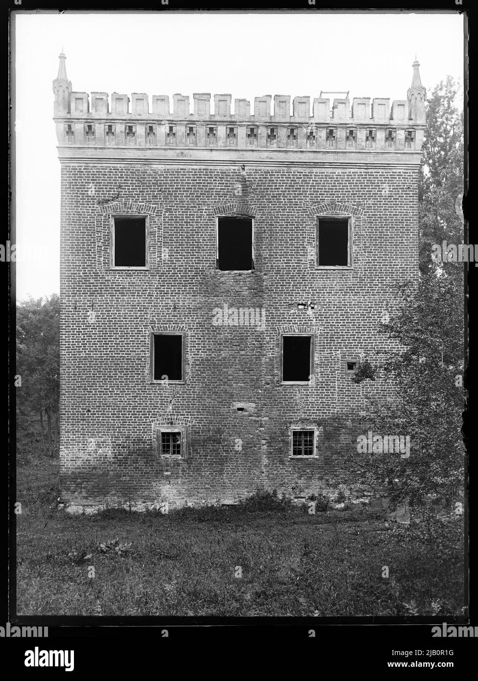 Rzemień Tarnów and Lubomirski Castle, External View Side Elevation ...