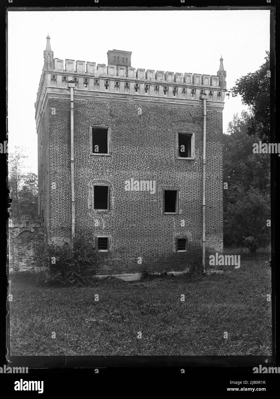 Rzemień Tarnów and Lubomirski Castle, External View Side Elevation ...