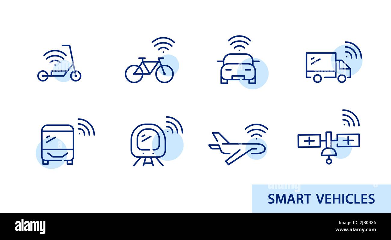 Smart modes of transportation. Wireless connection and self-driving ...