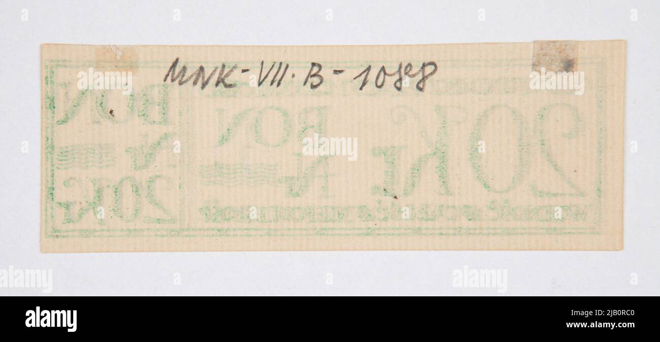Brick for 20 crowns, work and act Freedom all independence B.R. (1916 ...