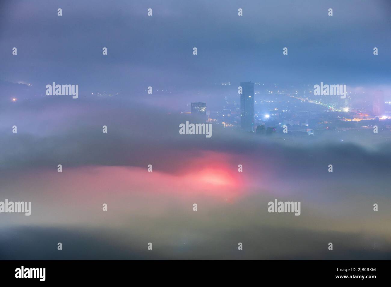 NINGBO, CHINA - JUNE 2, 2022 - The urban area of Ninghai county is ...