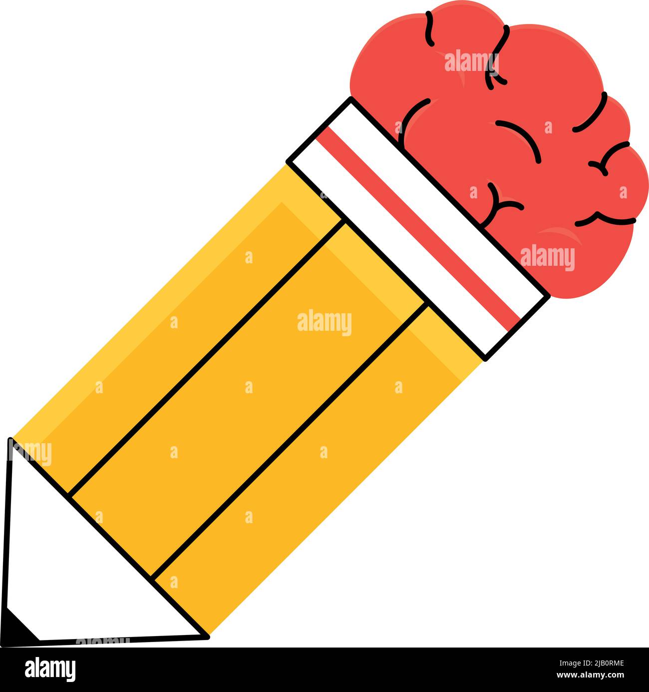 pencil brain icon Stock Vector Image & Art - Alamy