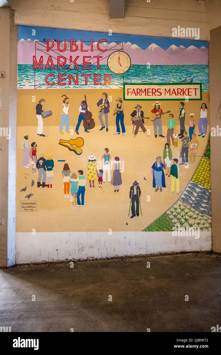 Seattle, WA, USA - August 29, 2021: The Public Market Center Stock ...