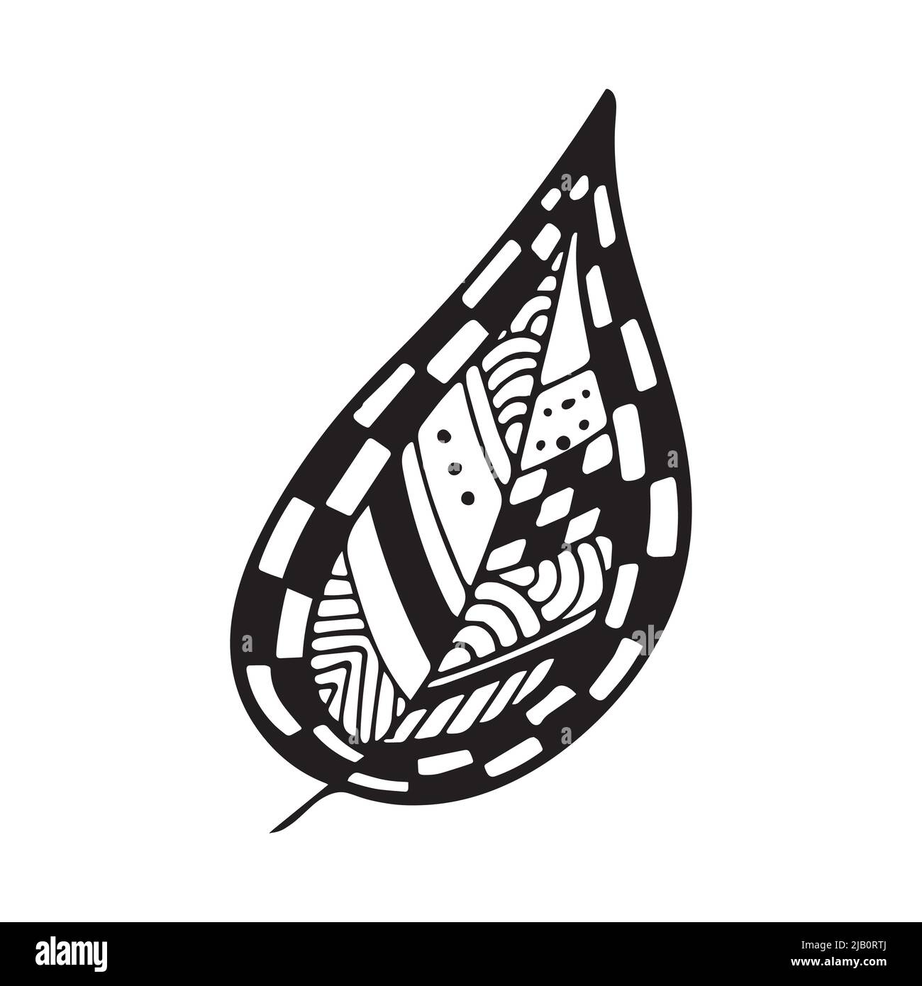 Simple flower zentangle art hi-res stock photography and images - Alamy