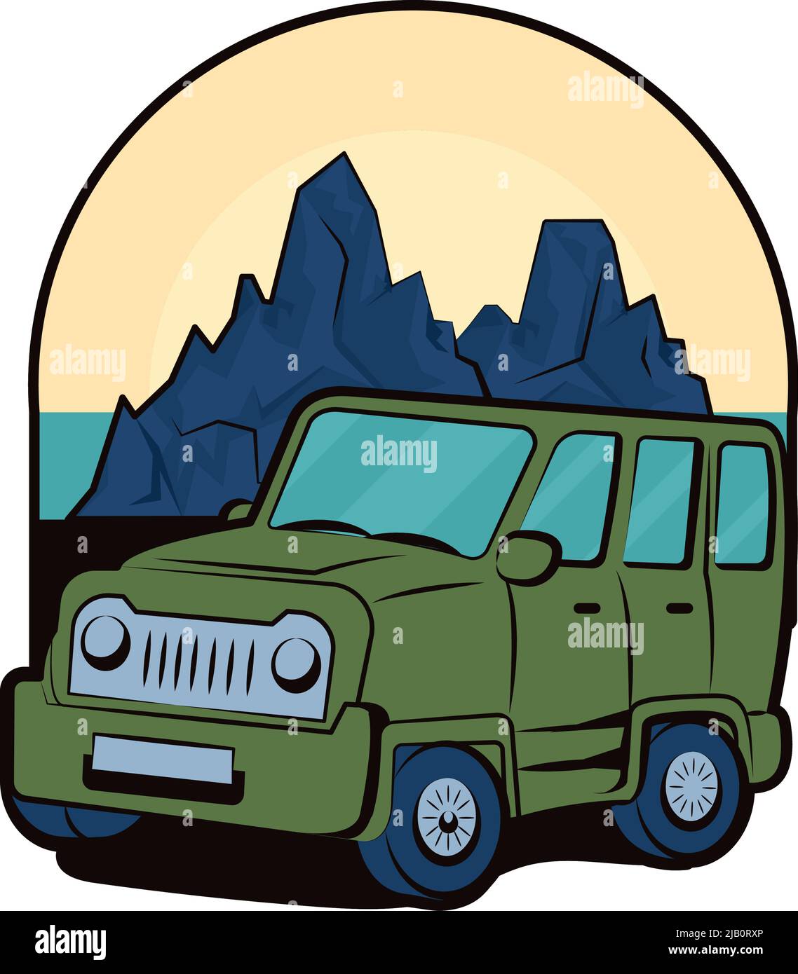 Rocky car Stock Vector Images - Alamy