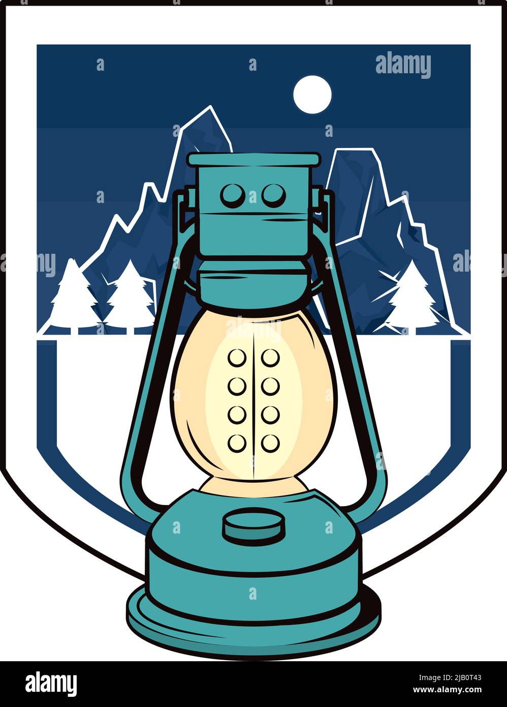 camping lantern badge Stock Vector Image & Art - Alamy