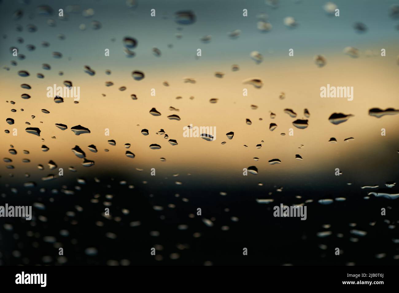 The water drops on the windshield on a rainy day Stock Photo - Alamy
