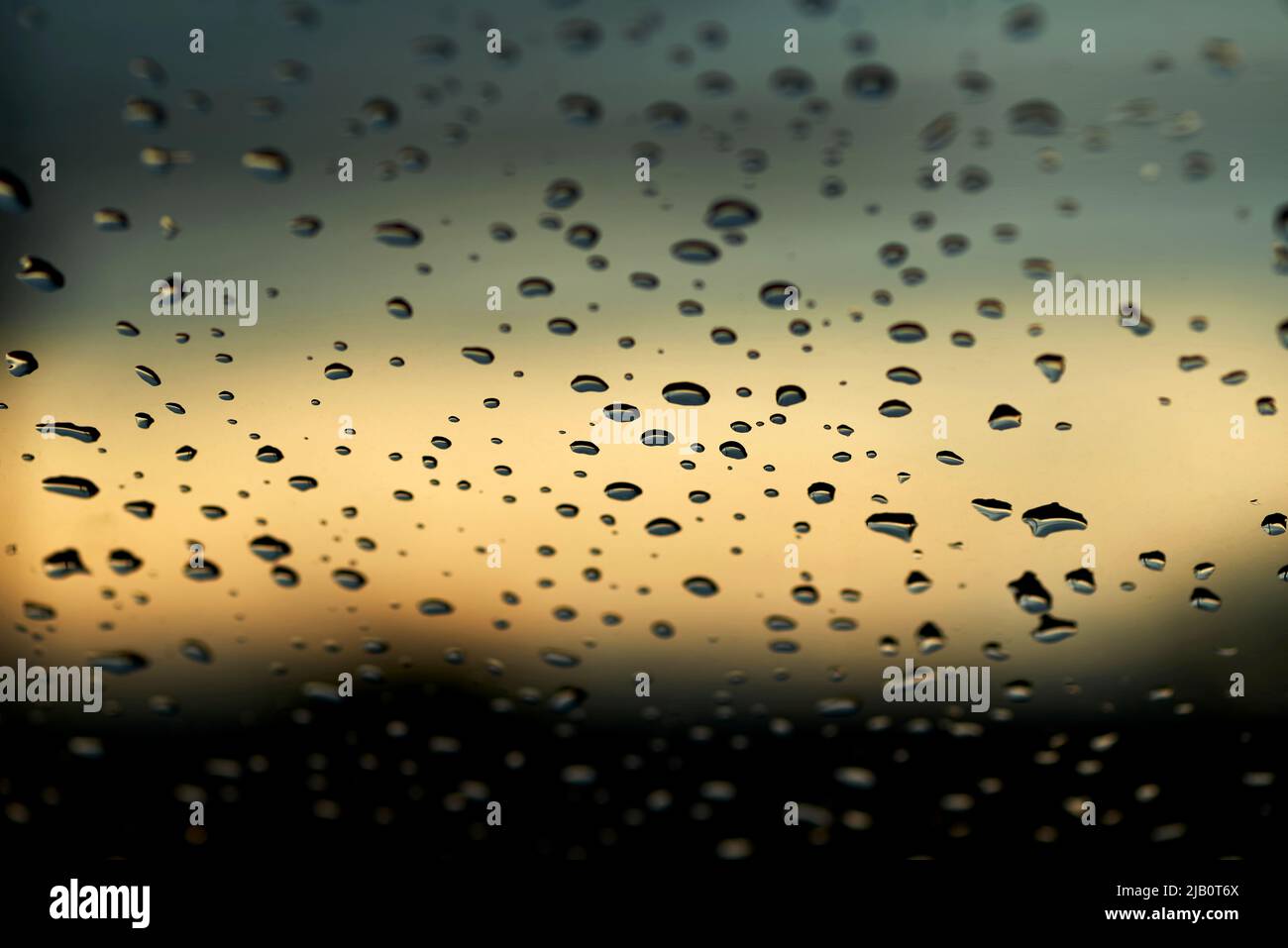The water drops on the windshield on a rainy day Stock Photo - Alamy