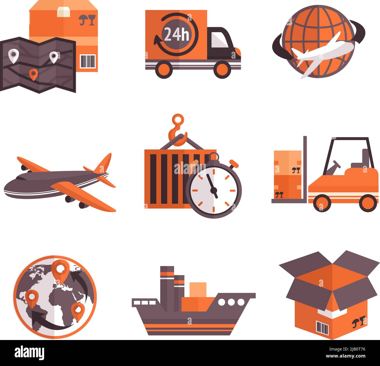 Logistic global supply chain icons hi-res stock photography and images ...