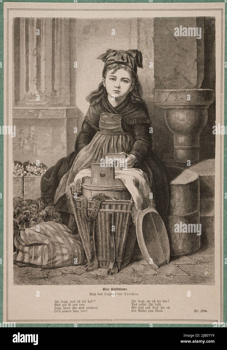 A girl with a basket according to Wilhelm F. Souchona. A clip from a ...