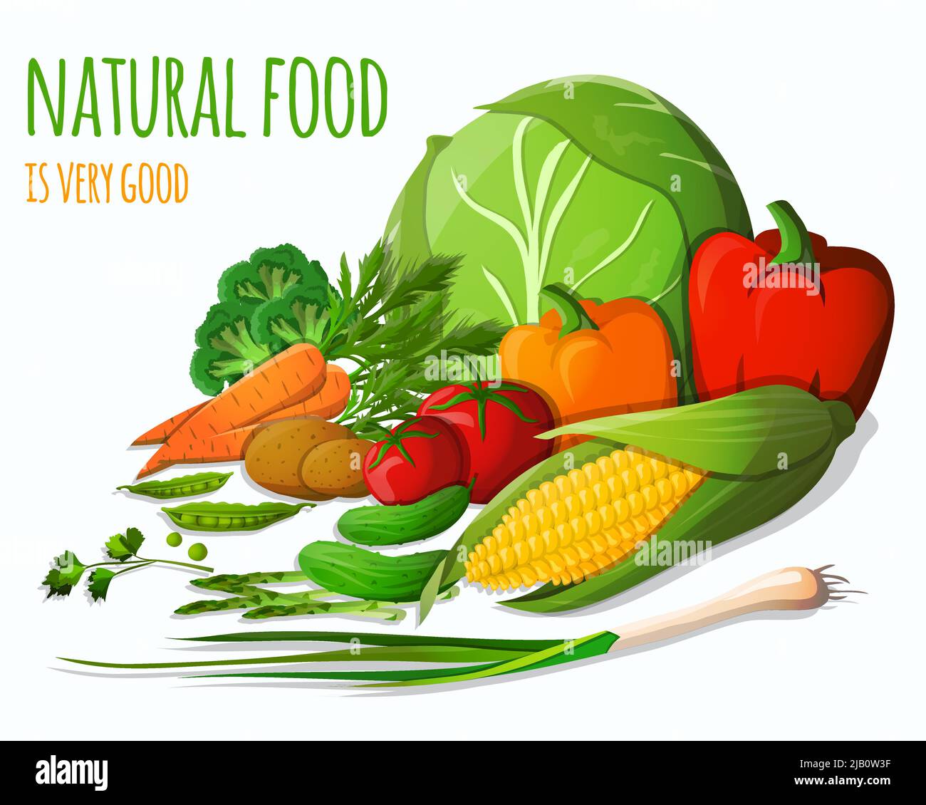 Vegetable food garden still life of carrot pepper tomato potato chives ...