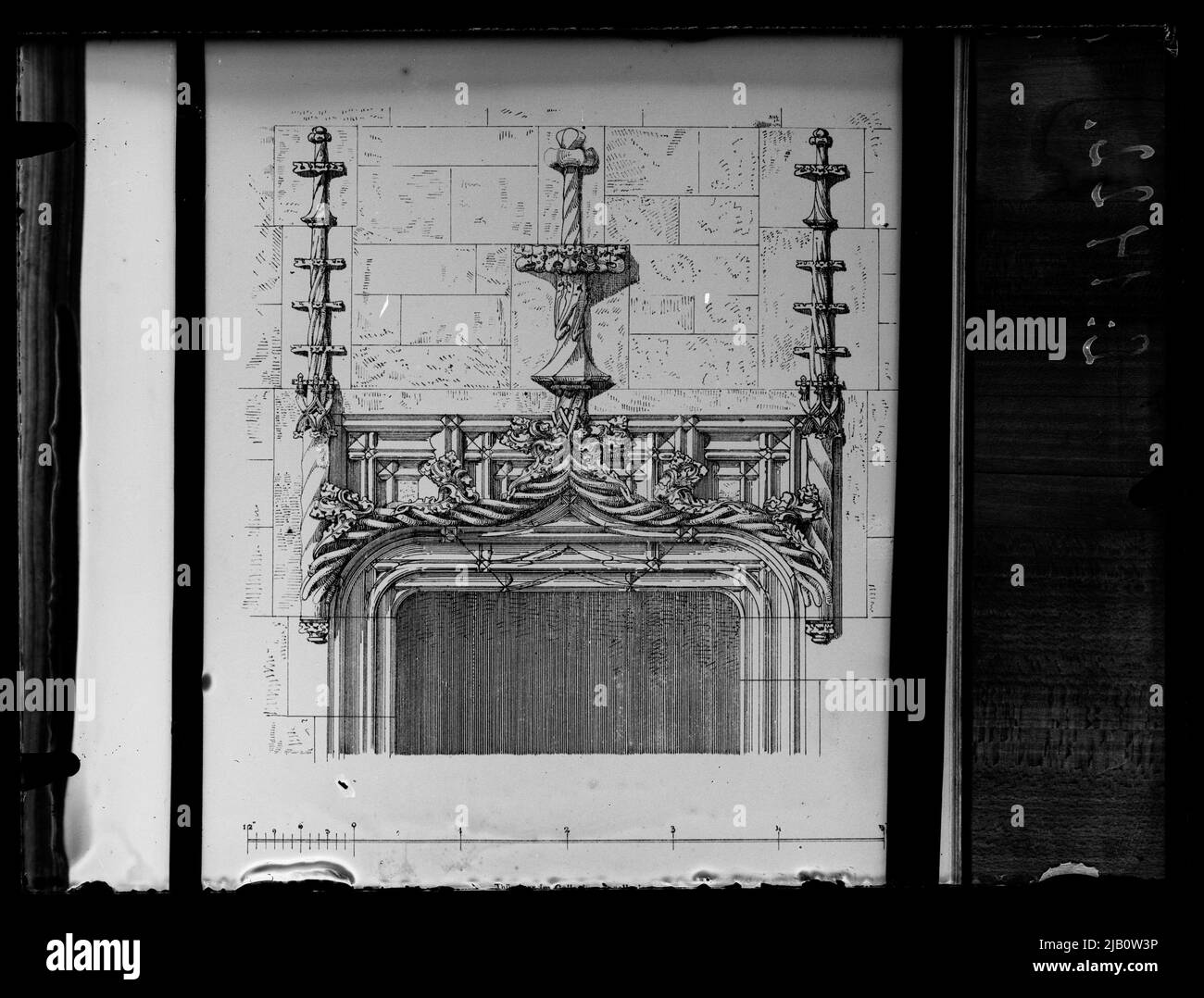 Gothic door drawing Types of Gothic portals unknown Stock Photo - Alamy
