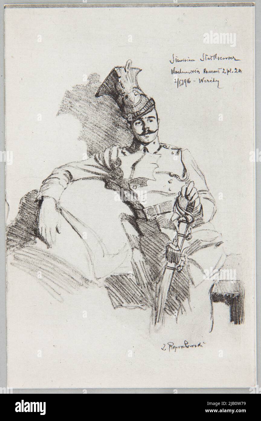 Rozwadowski Zygmunt Sitting Ulan Drawing Stock Photo - Alamy