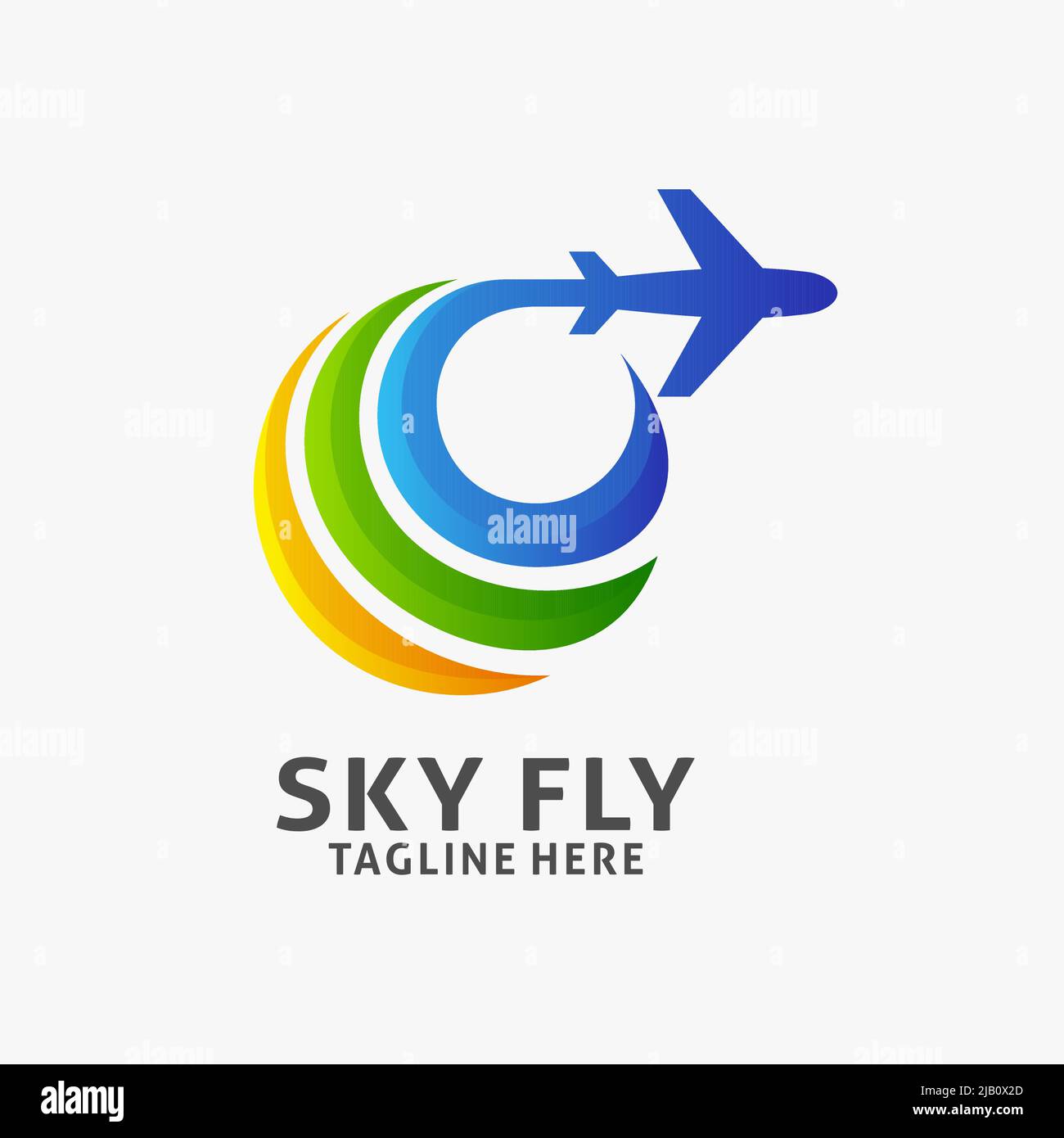 Airplane flying logo design Stock Vector Image & Art - Alamy