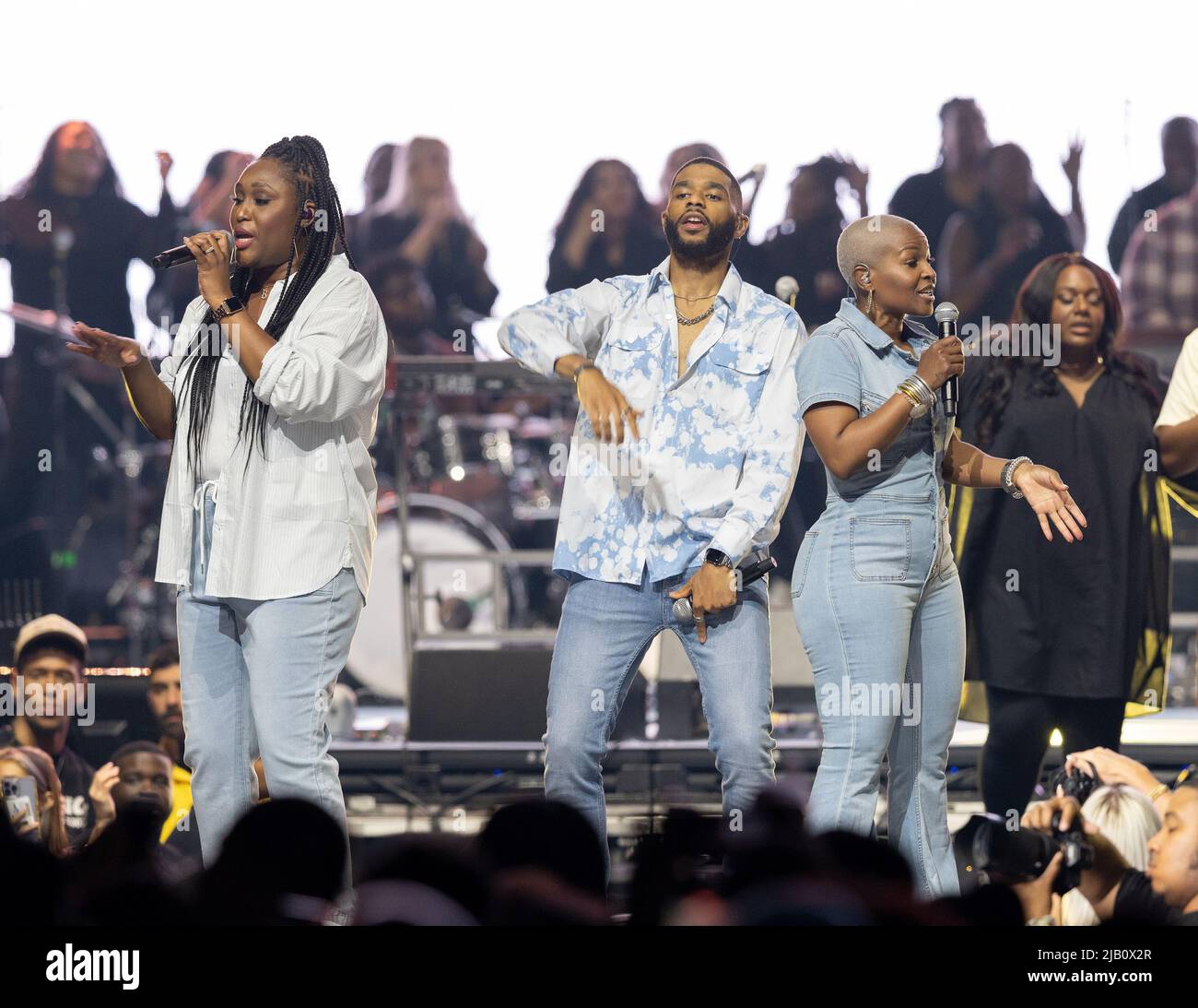 MIAMI, FL-JUNE 1: Members of Maverick City Music perform during the ...