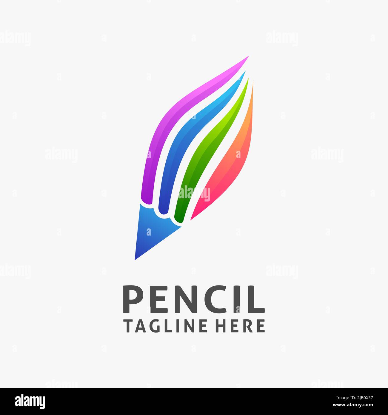 Colorful pencil logo design Stock Vector Image & Art - Alamy