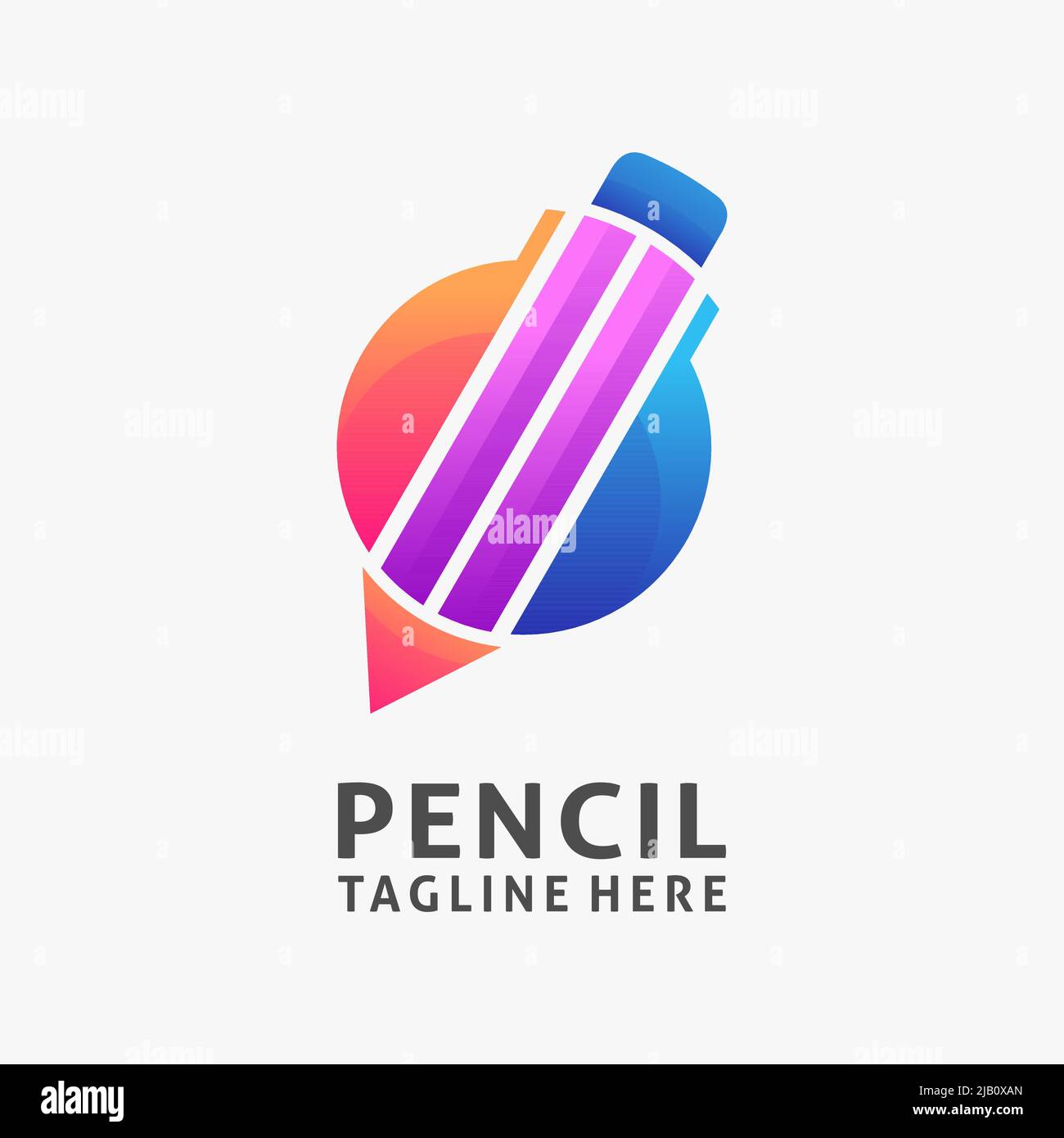 Colorful pencil logo design Stock Vector Image & Art - Alamy
