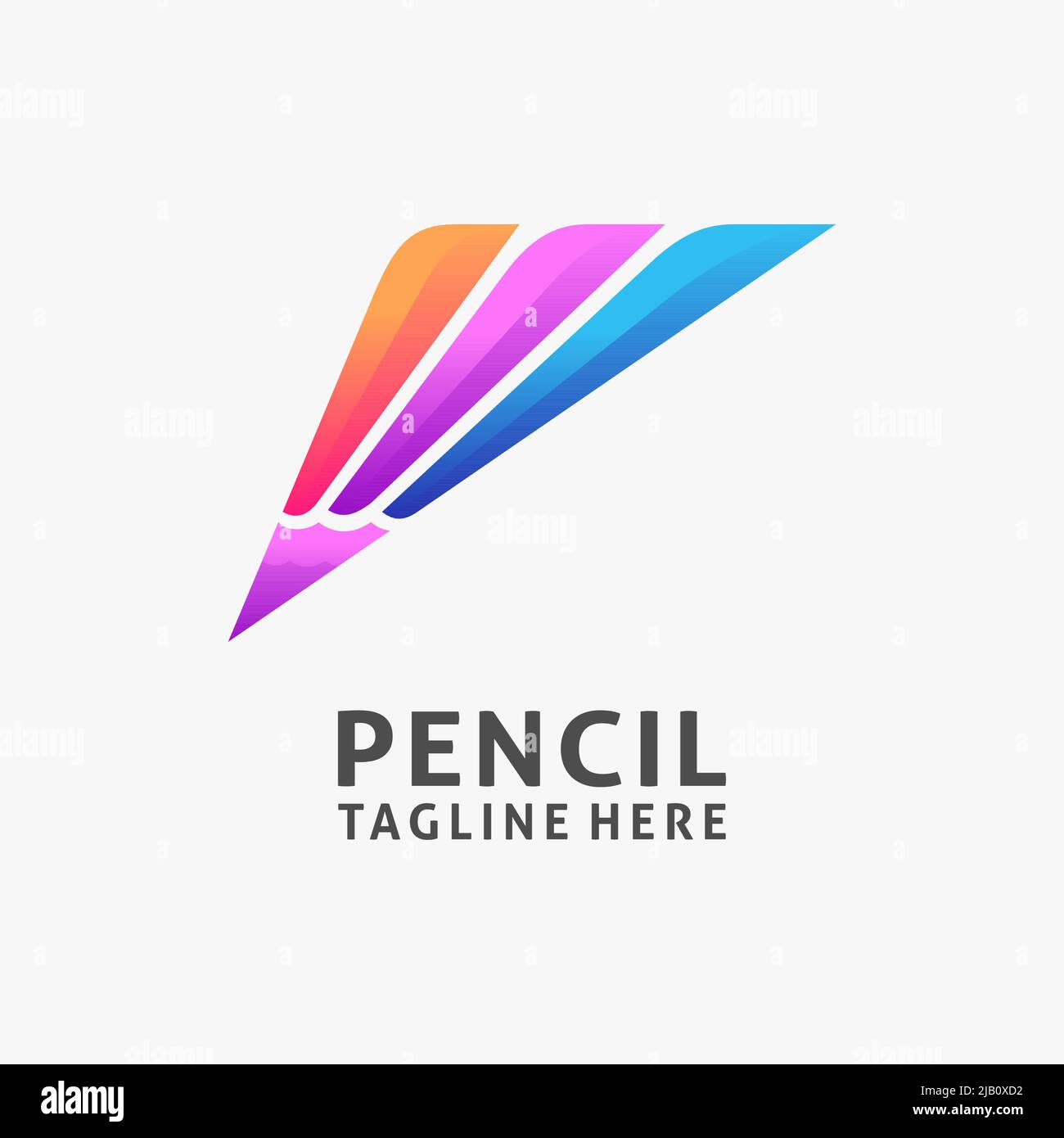 Colorful pencil logo design Stock Vector Image & Art - Alamy