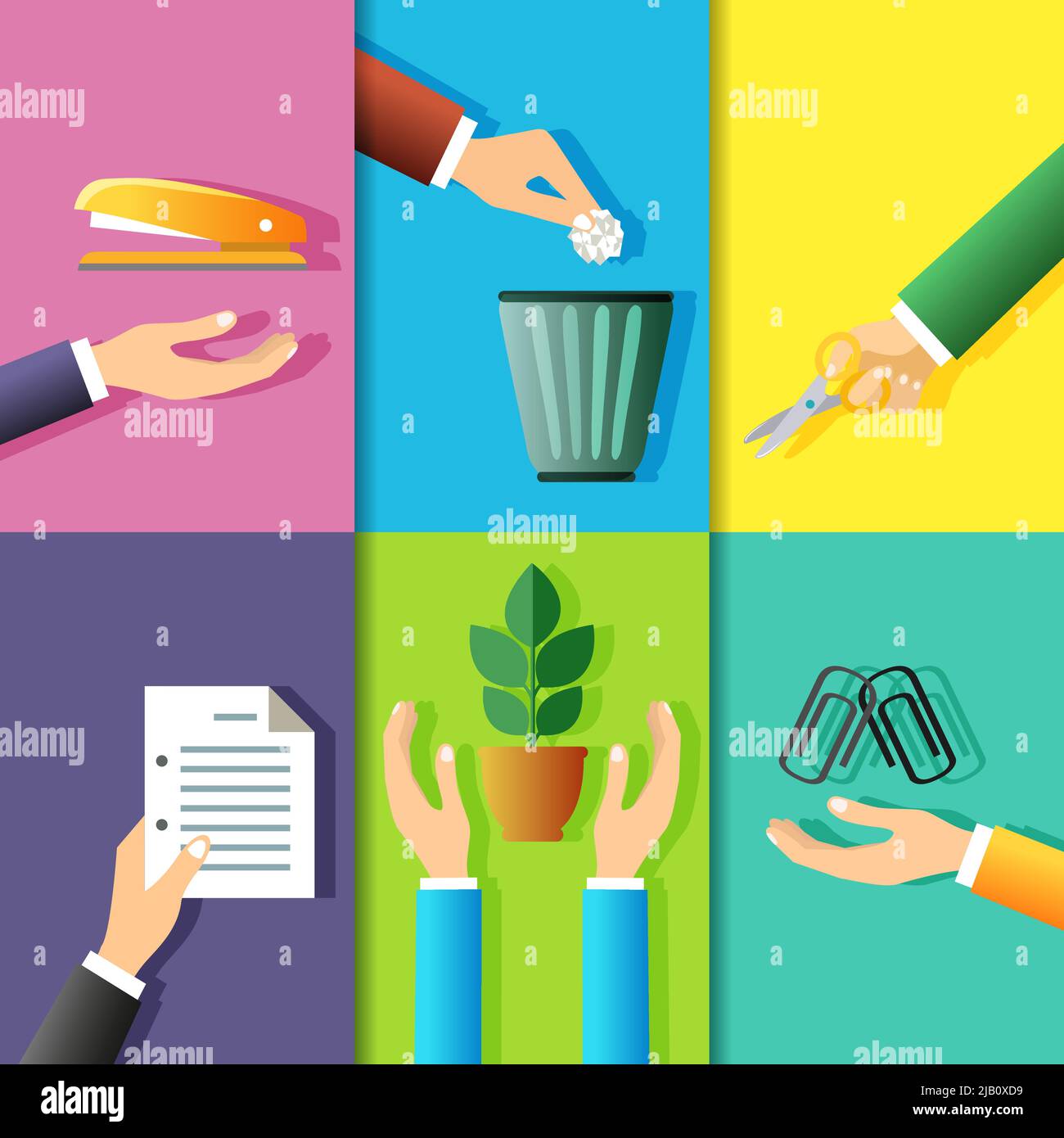 Hand stapler Stock Vector Images - Alamy