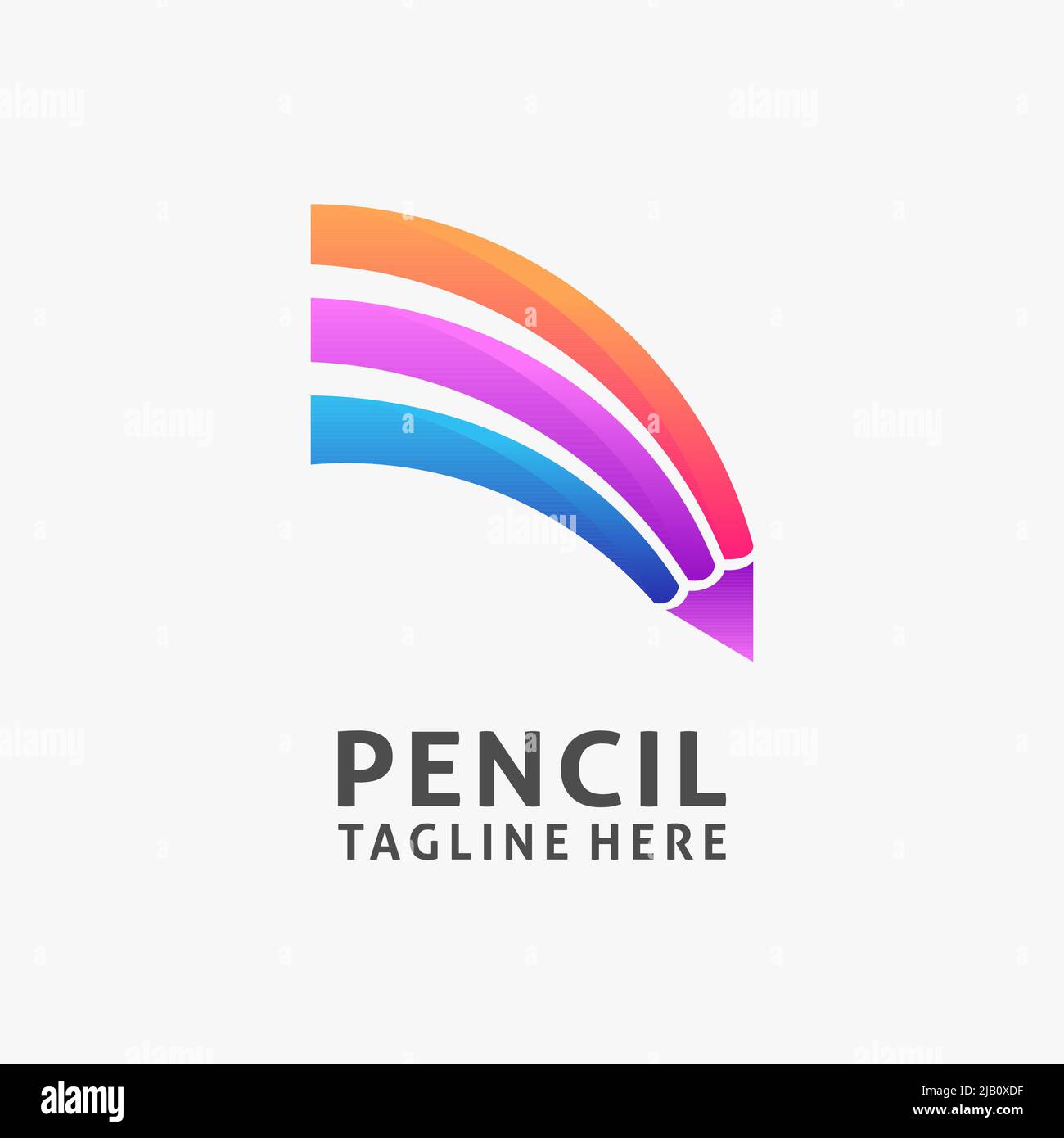 Colorful pencil logo design Stock Vector Image & Art - Alamy