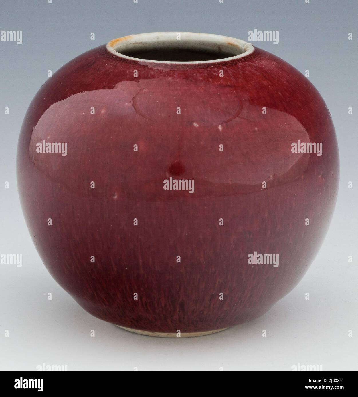 Wase with dark red enamel Lang Yao unknown Stock Photo - Alamy