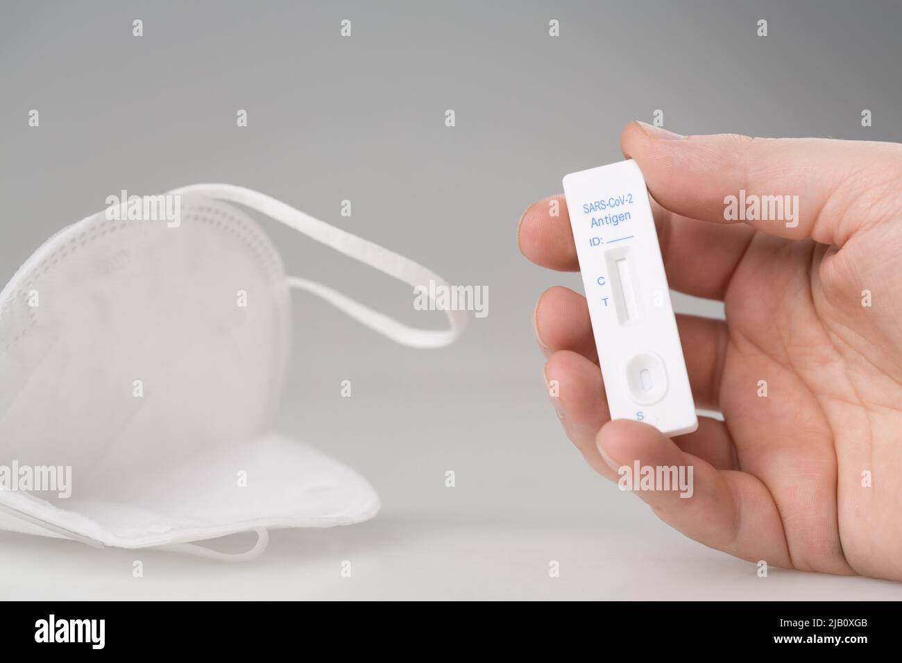 Covid rapid antigen nasal test. Self test at home or at corona test ...