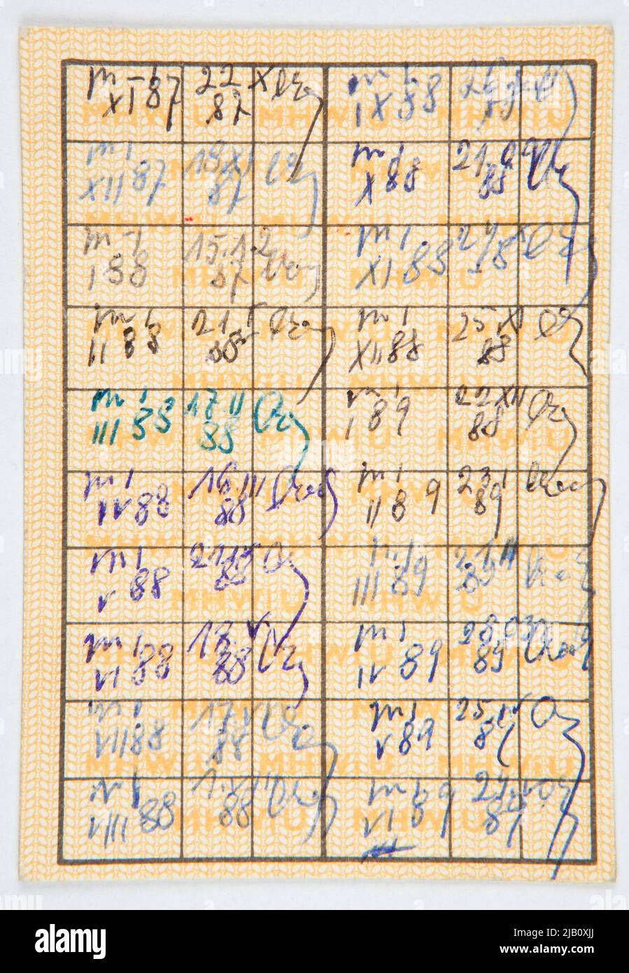 Supply insert for ID cards entitling to collect supply cards; PRL ...