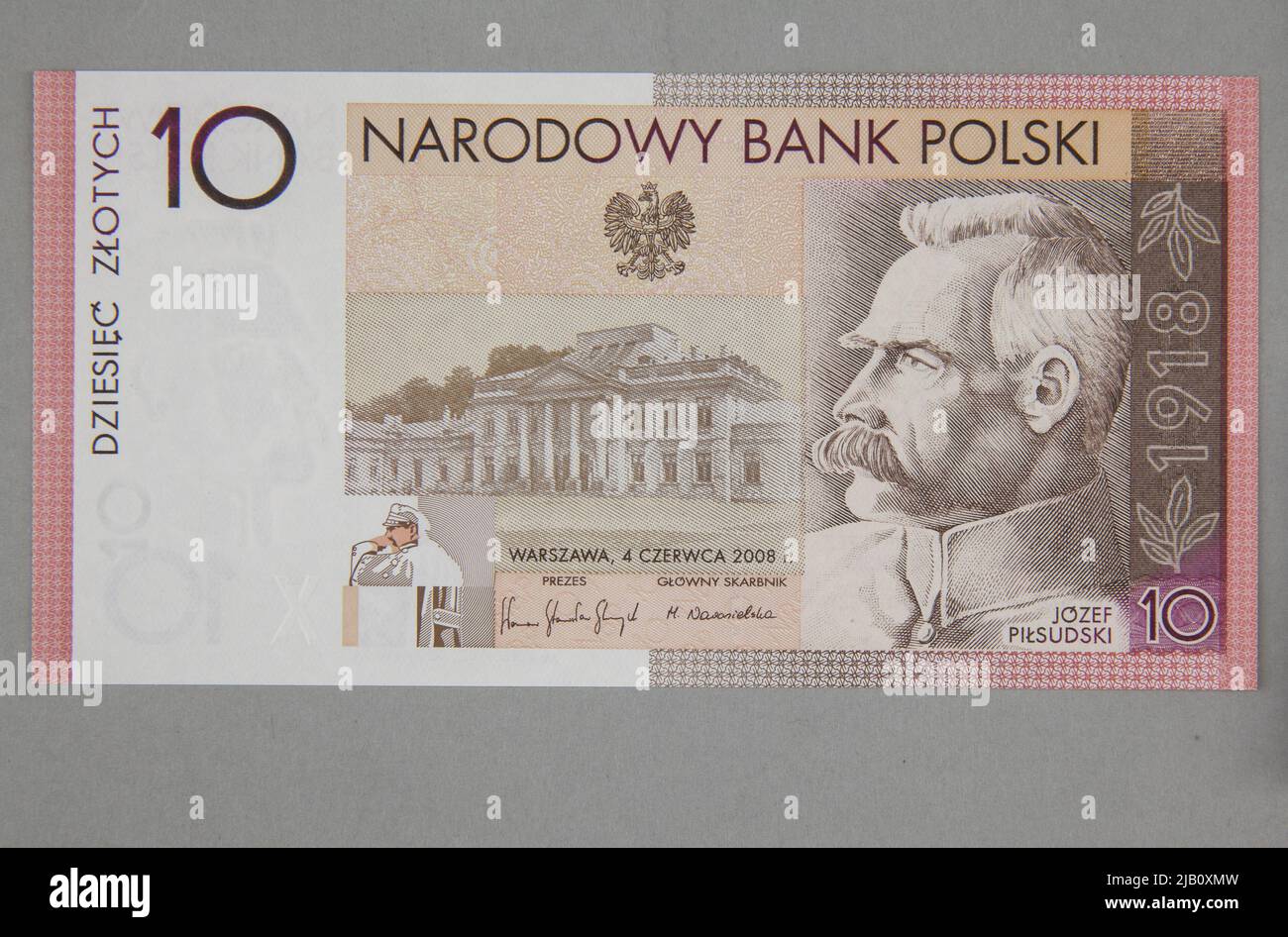 Collector's banknote for PLN 10, NBP, on the 90th anniversary of Poland ...