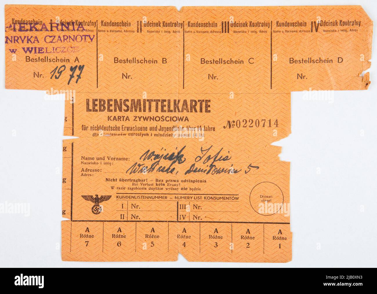 Ration card poland hi-res stock photography and images - Alamy