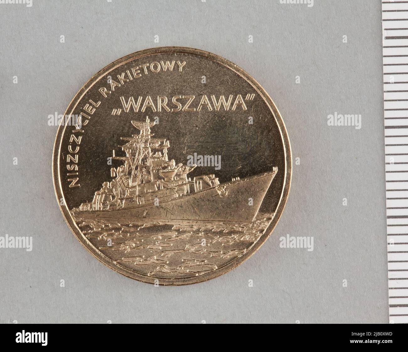 Polish Republic, 2 zlotys, Polish ships rocket destroyer Warsaw; 2013 ...