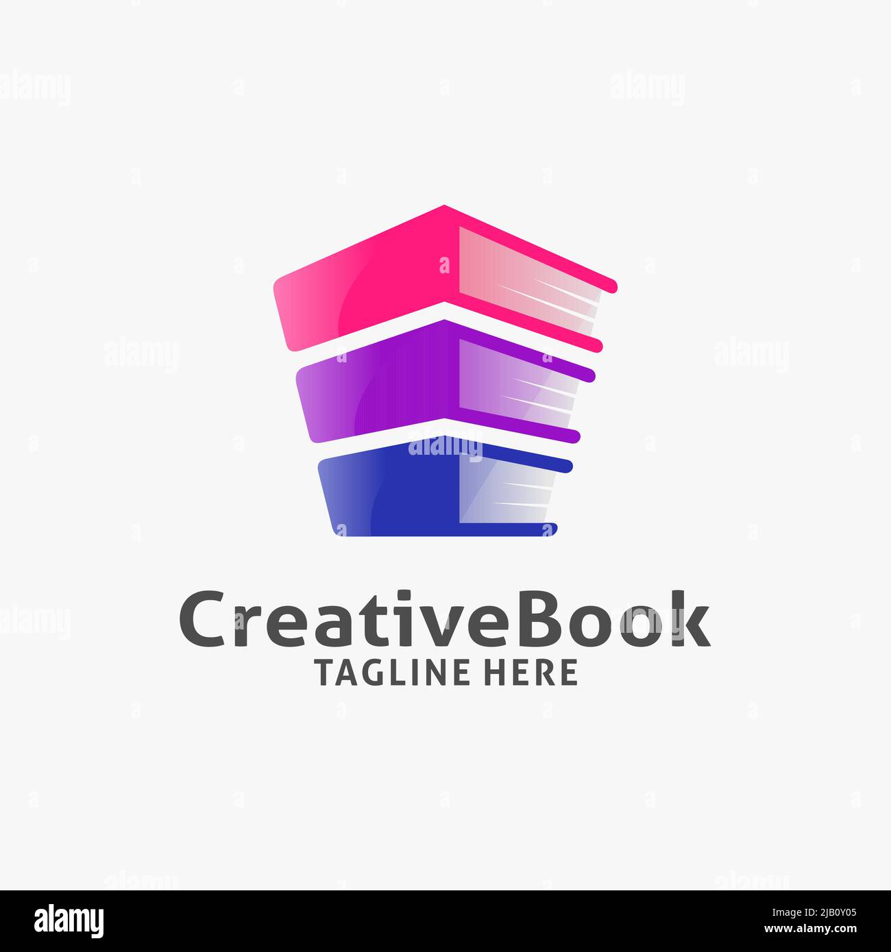 Creative book logo design Stock Vector Image & Art - Alamy