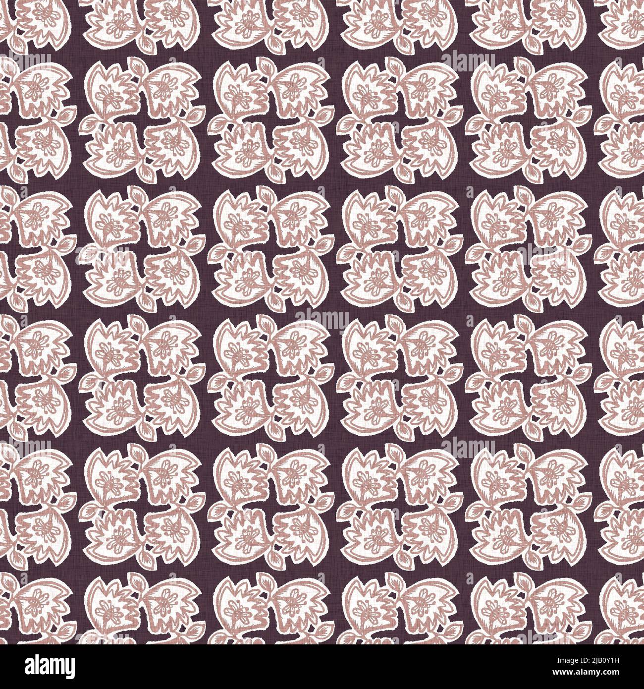 Gender neutral dark pink flower seamless raster background. Simple ...