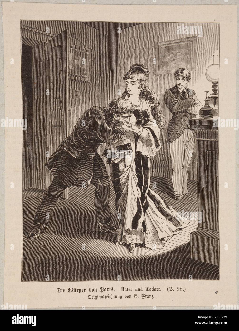 Stewer from Paris. Father and daughter according to the drawing of G ...