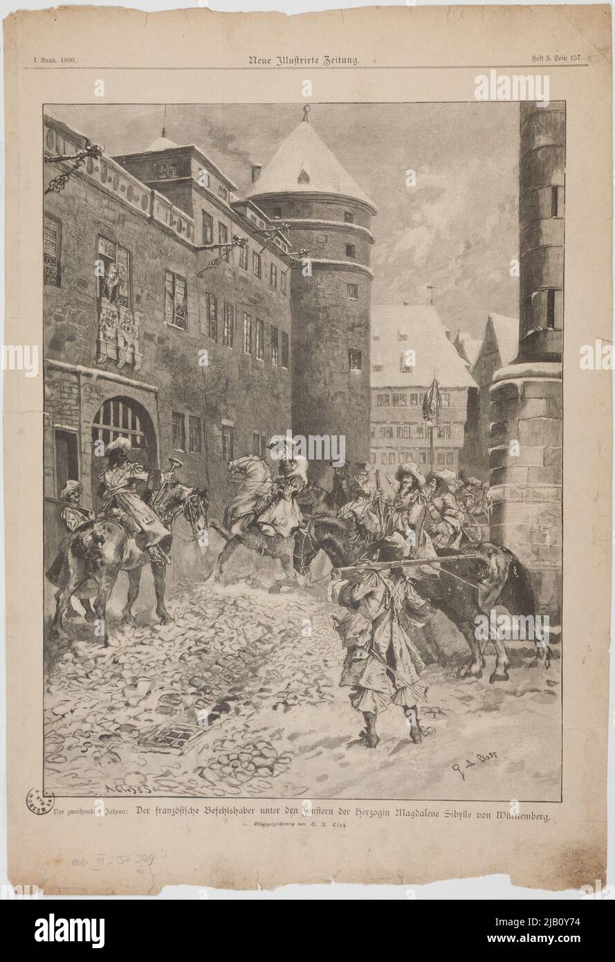 The French commander under the windows of Princess Württemberg ...