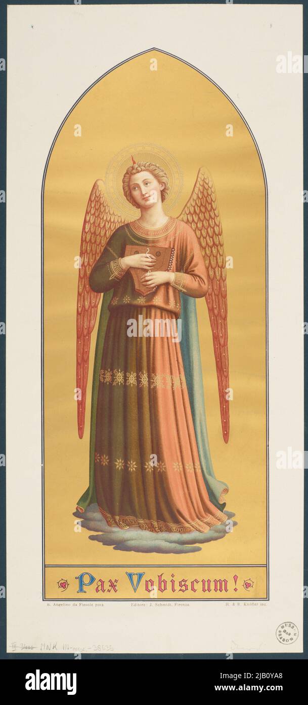 Pax vobiscum! / Angel playing harp Angelico, from (B Stock Photo - Alamy