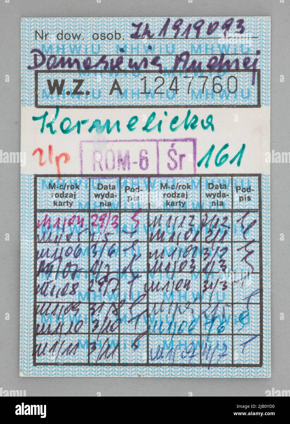 REGLAMENTATION CARD FOR MEAT Stock Photo - Alamy