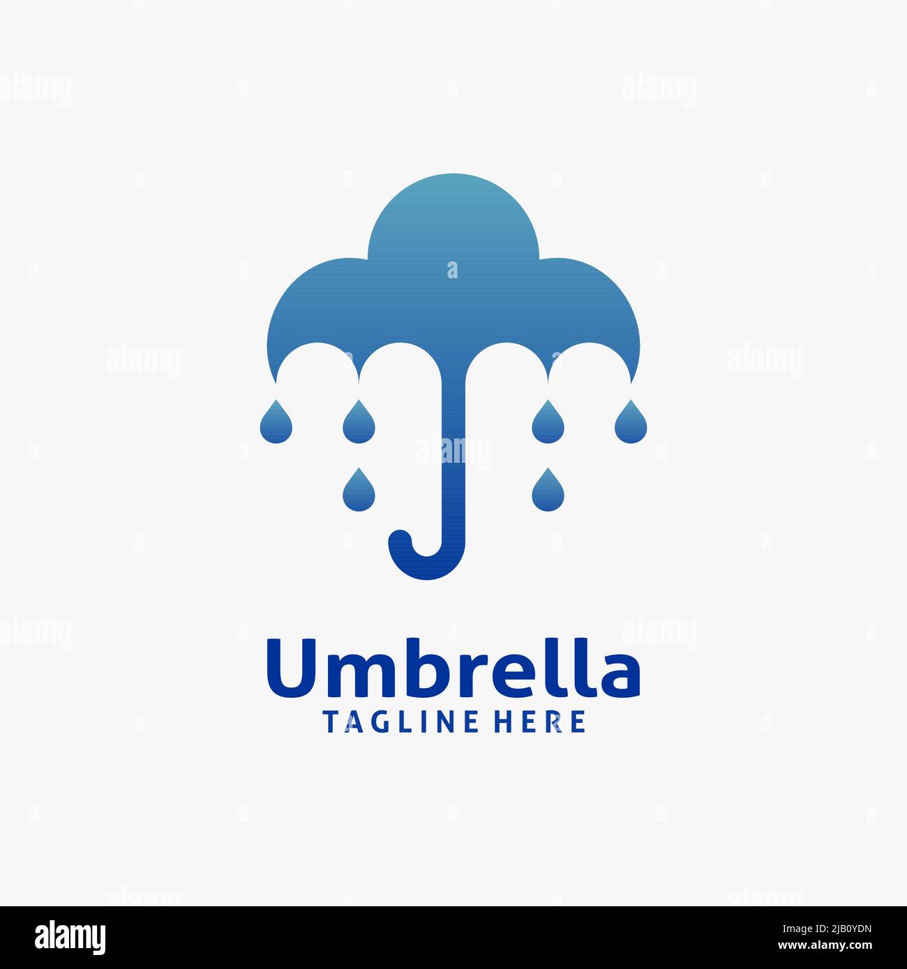 Blue umbrella in clean Stock Vector Images - Alamy