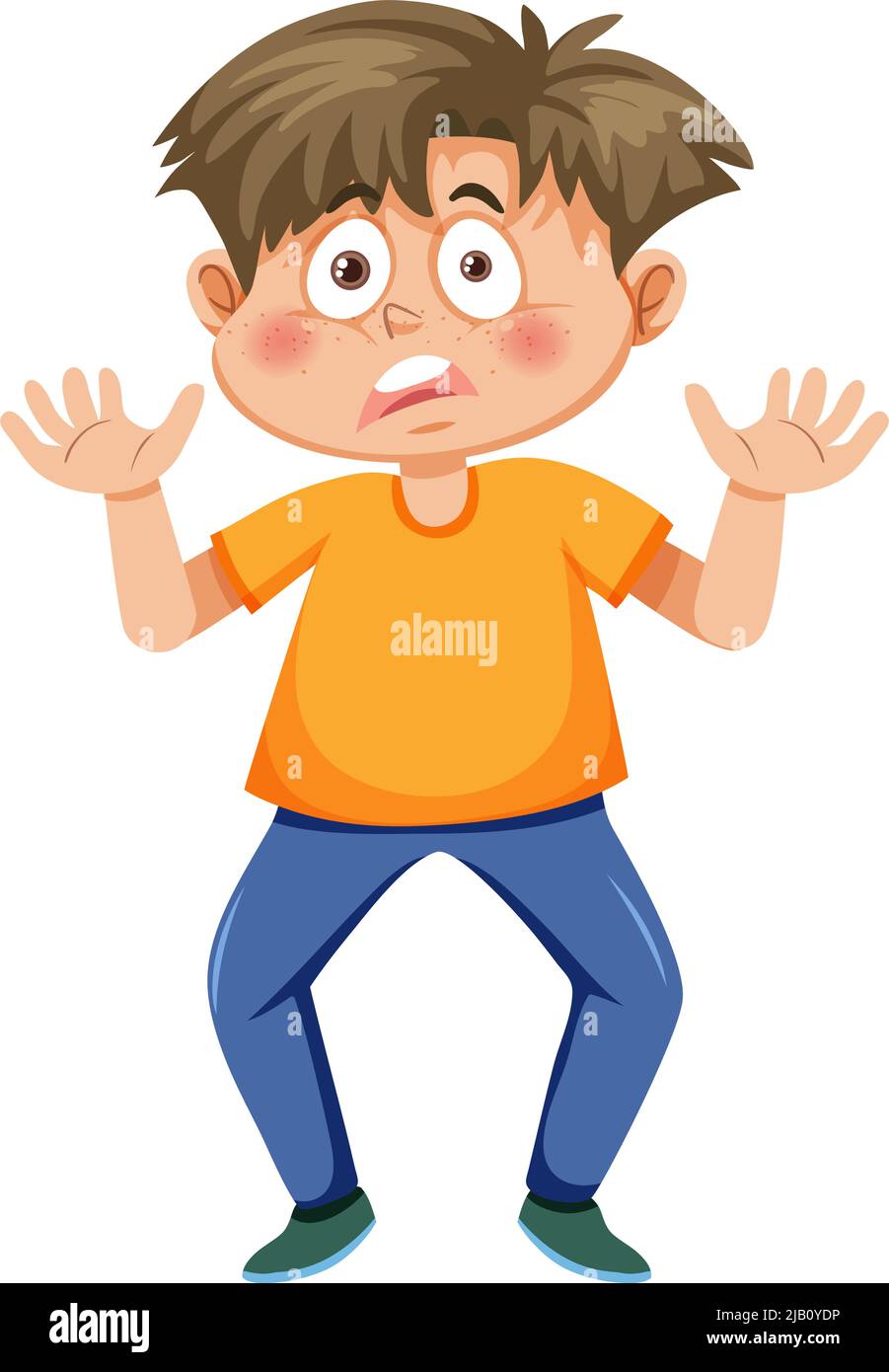 Stunned boy cartoon character illustration Stock Vector Image & Art - Alamy