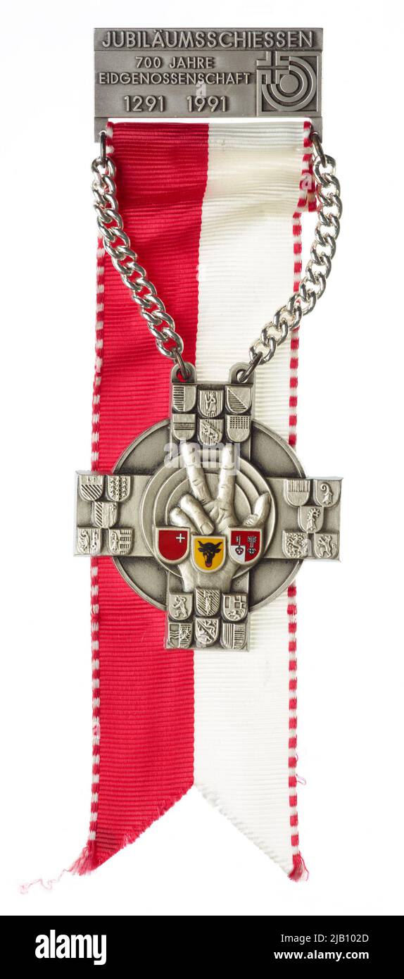 Federal shooting badge badge Huguenin Frères & Co Stock Photo - Alamy