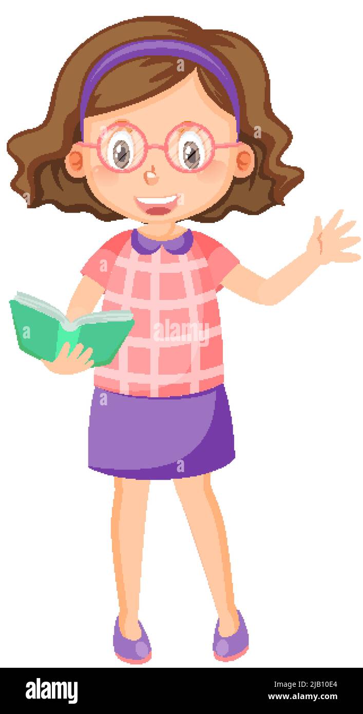 A female teacher in cartoon style illustration Stock Vector Image & Art ...