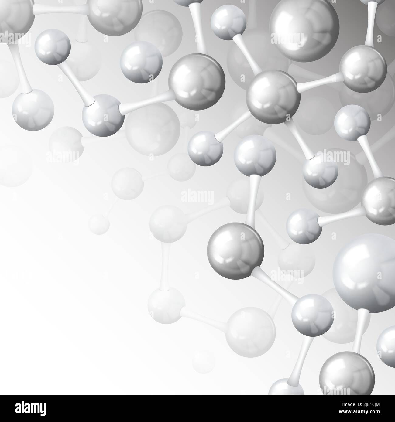 3d atomic structure molecule model grey background wallpaper vector ...